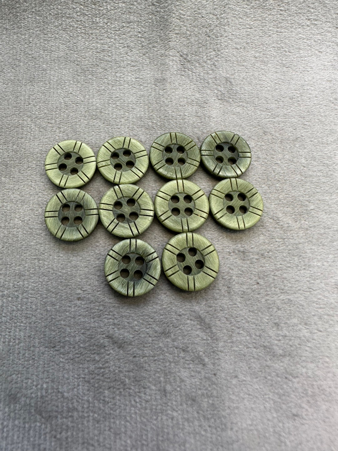 Ombre Buttons Olive Green Textured Design 13mm a Set of 10 - Etsy UK