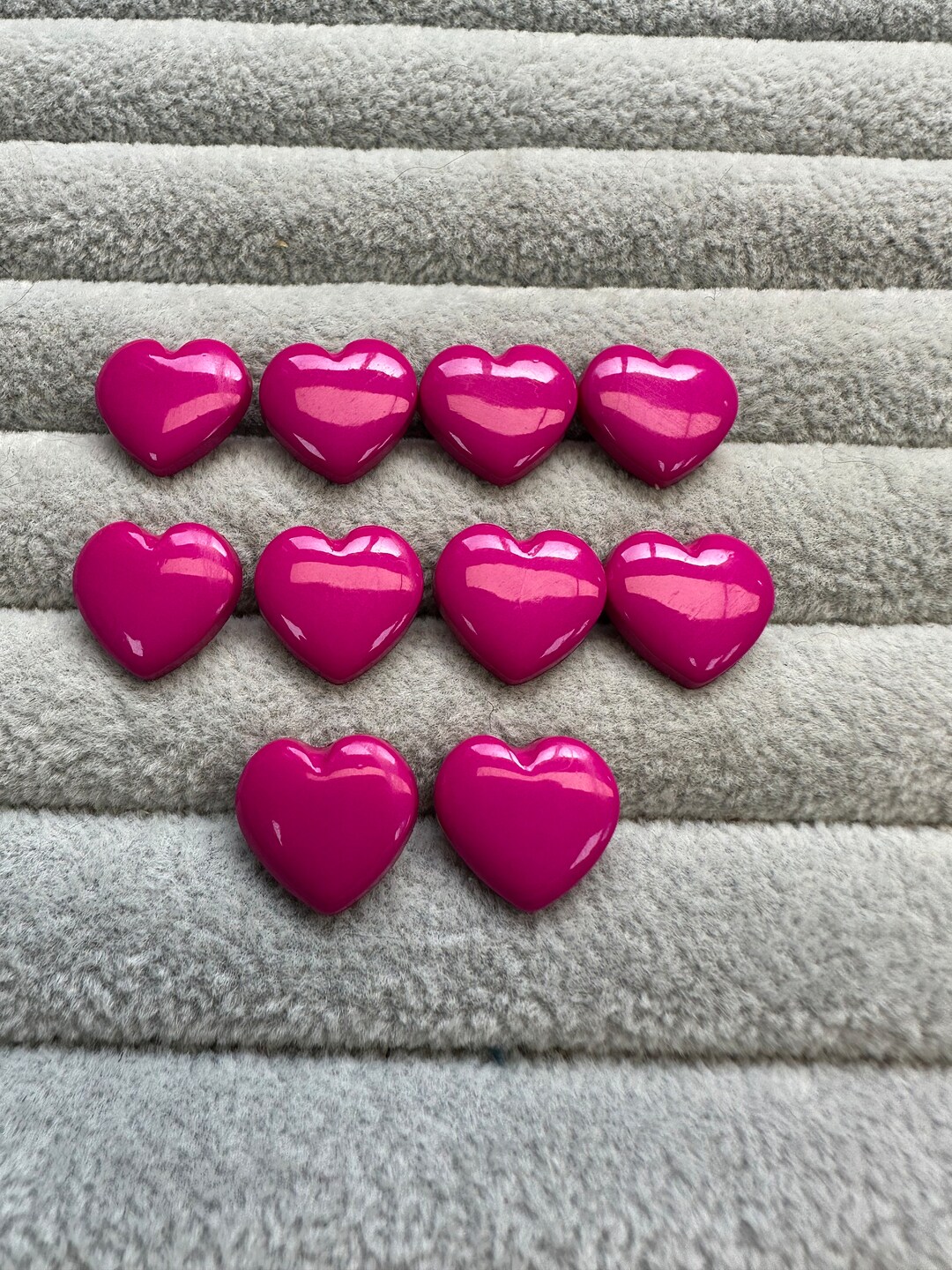 Heart Buttons Cerise Pink 13mm a Set of 10 - Etsy