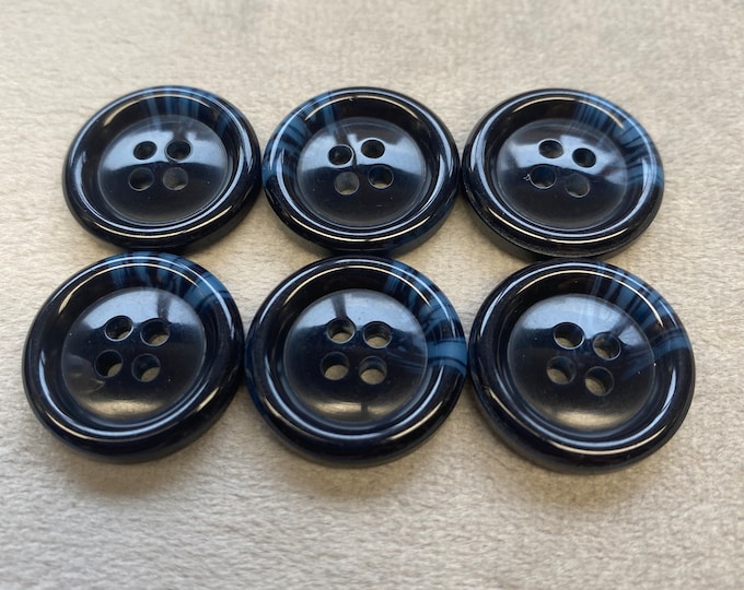 Suit Buttons Navy Blue Mingle 20mm a Set of 6 Glossy Finish Other Sizes ...