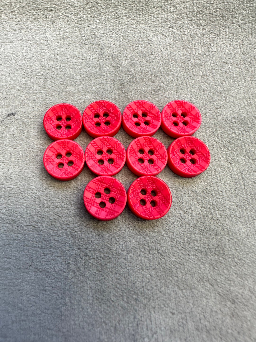 Eco Buttons Red Recycled Plastic 11mm a Set of 10 - Etsy