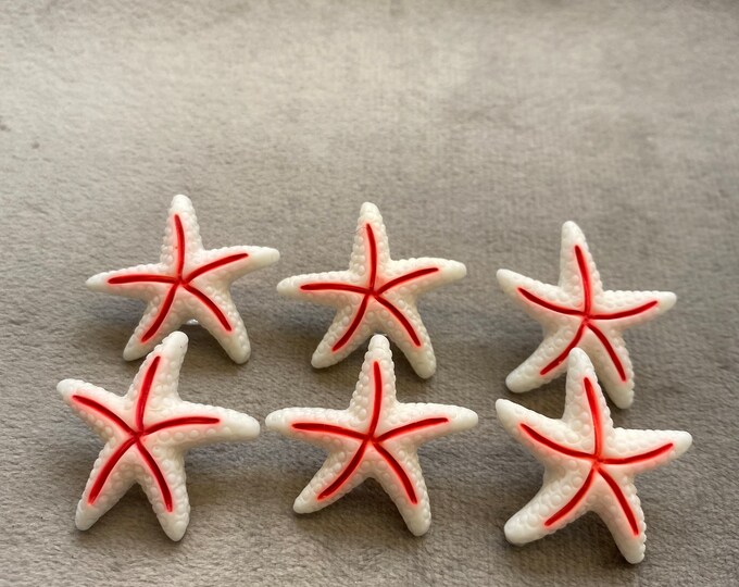 Starfish Buttons Seashells Beach Beauties Shank Flat Back Choice Jesse ...