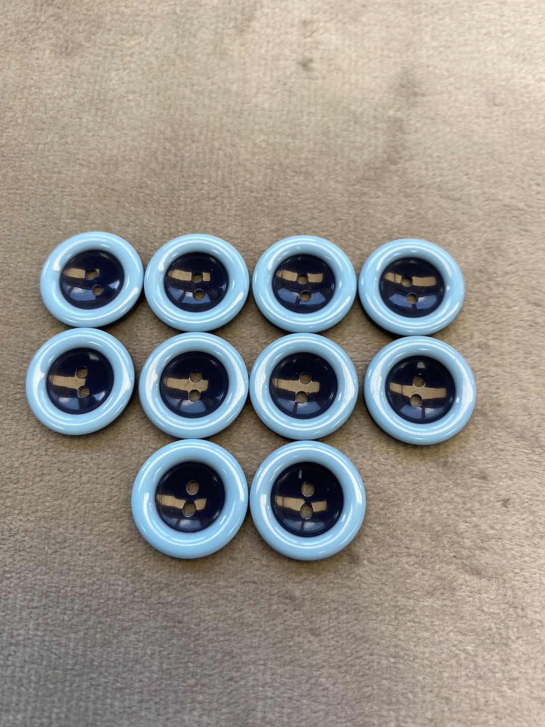 Two-tone Buttons Blue 14mm a Set of 10 - Etsy