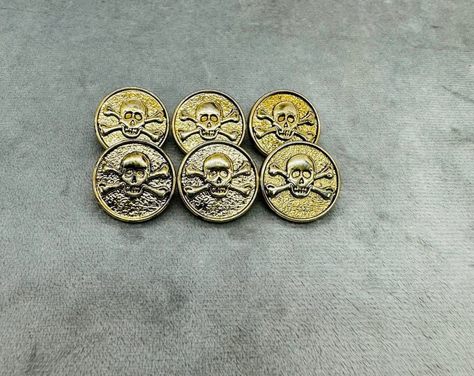 Metal Buttons Copper Tone and Turquoise 21mm a Set of 6 - Etsy