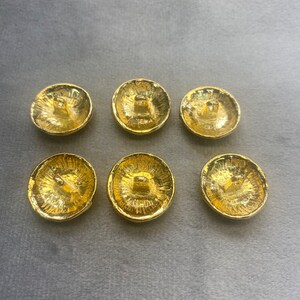 Metal Buttons Gold Tone Textured Design 18mm a Set of 6 - Etsy