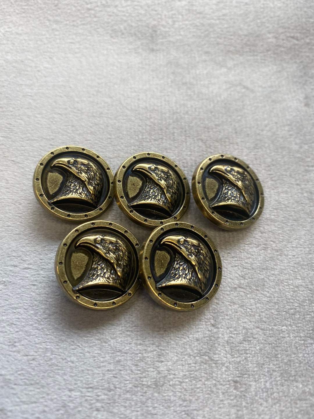 Eagle Buttons Gold Tone Metal 19mm a Set of 5 - Etsy