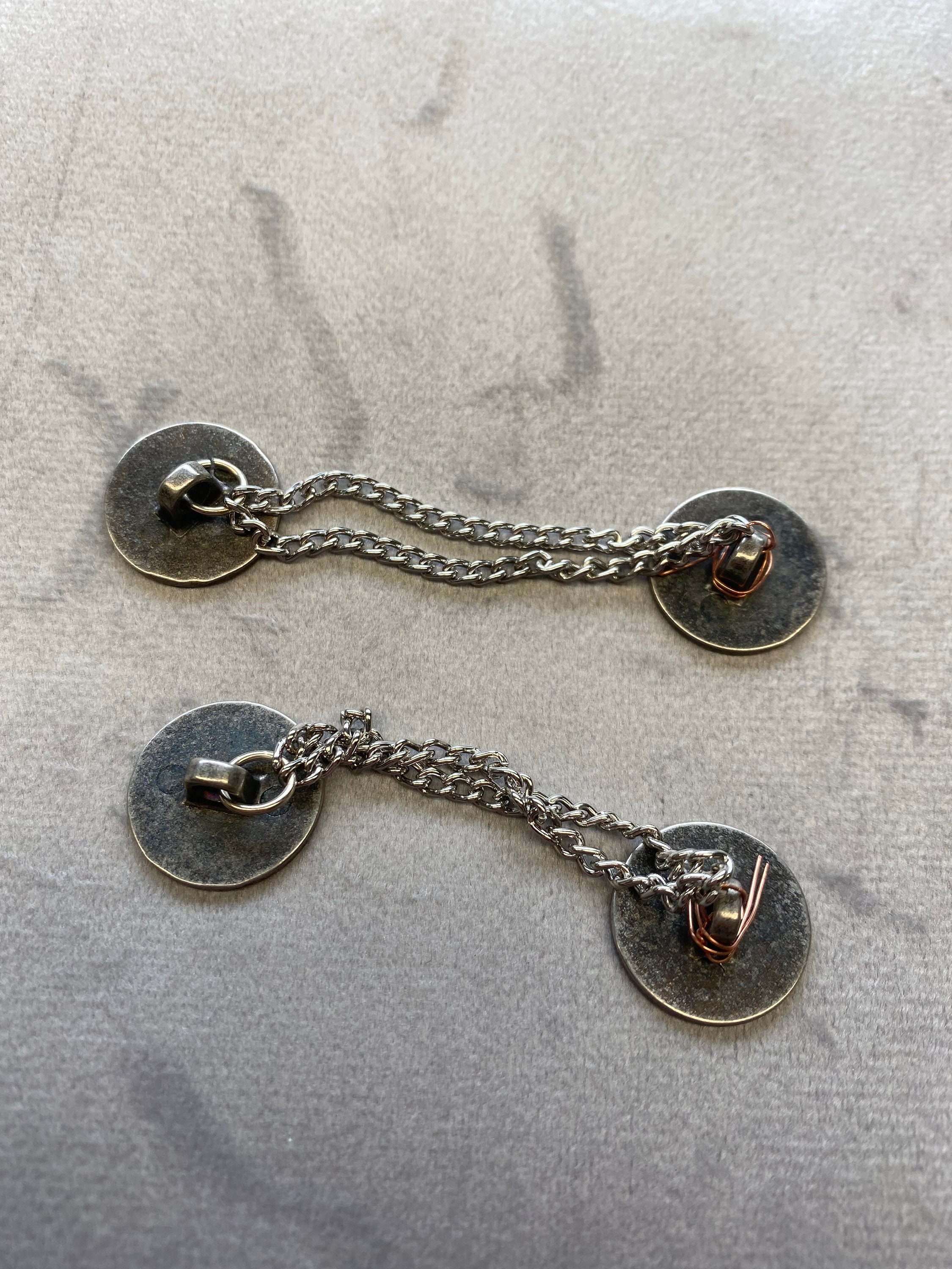 Cloak Fasteners Silver-tone Button and Chain 18mm a Set of 2 - Etsy