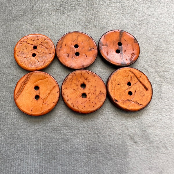 Burnt Orange Buttons - Etsy