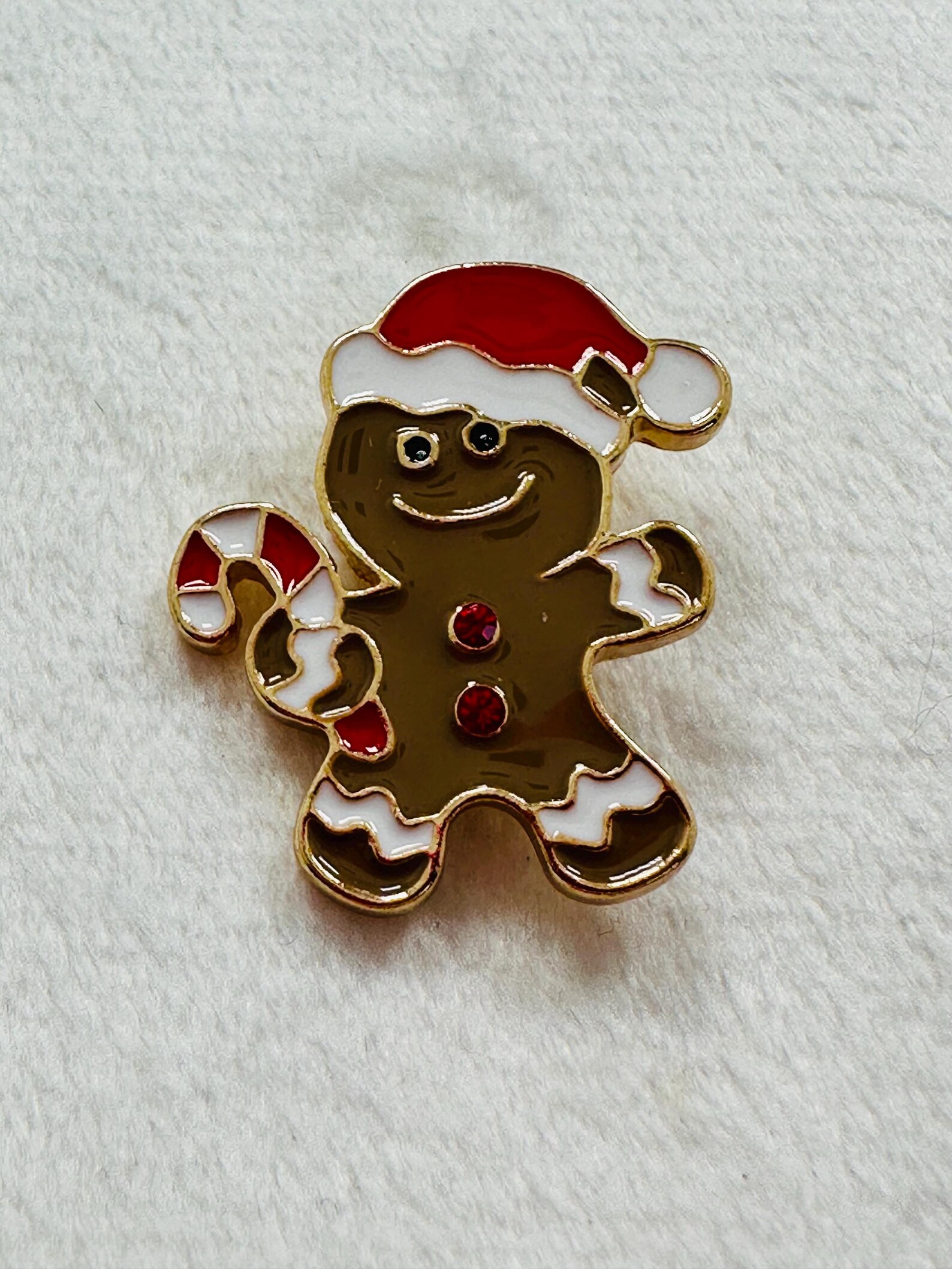 Santa Gingerbread Man Button 21 X 25mm Sold Individually Metal and ...