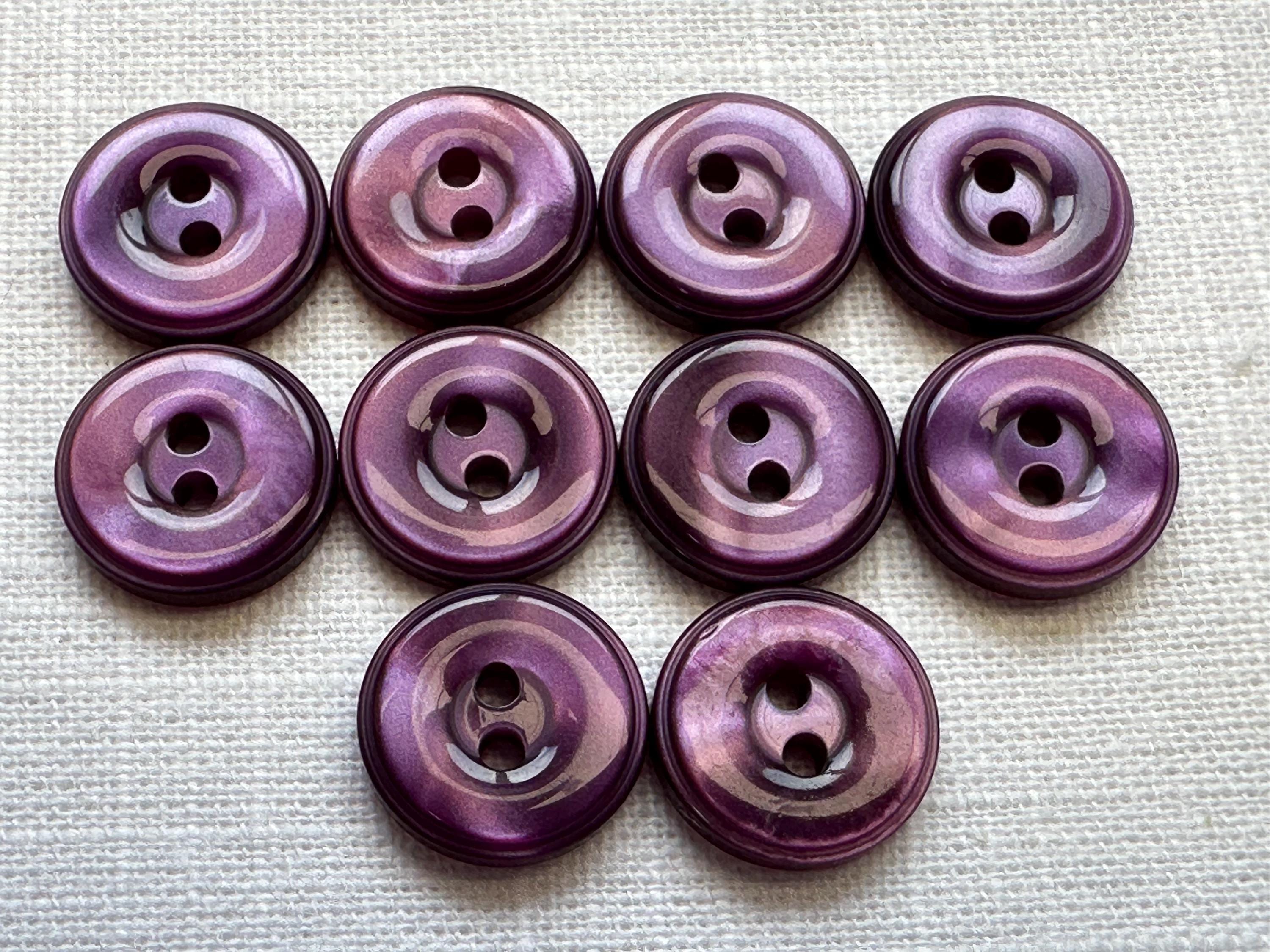 Purple Buttons 13mm – Pearly Finish – Blouse & Shirt – Set of 10 - Etsy