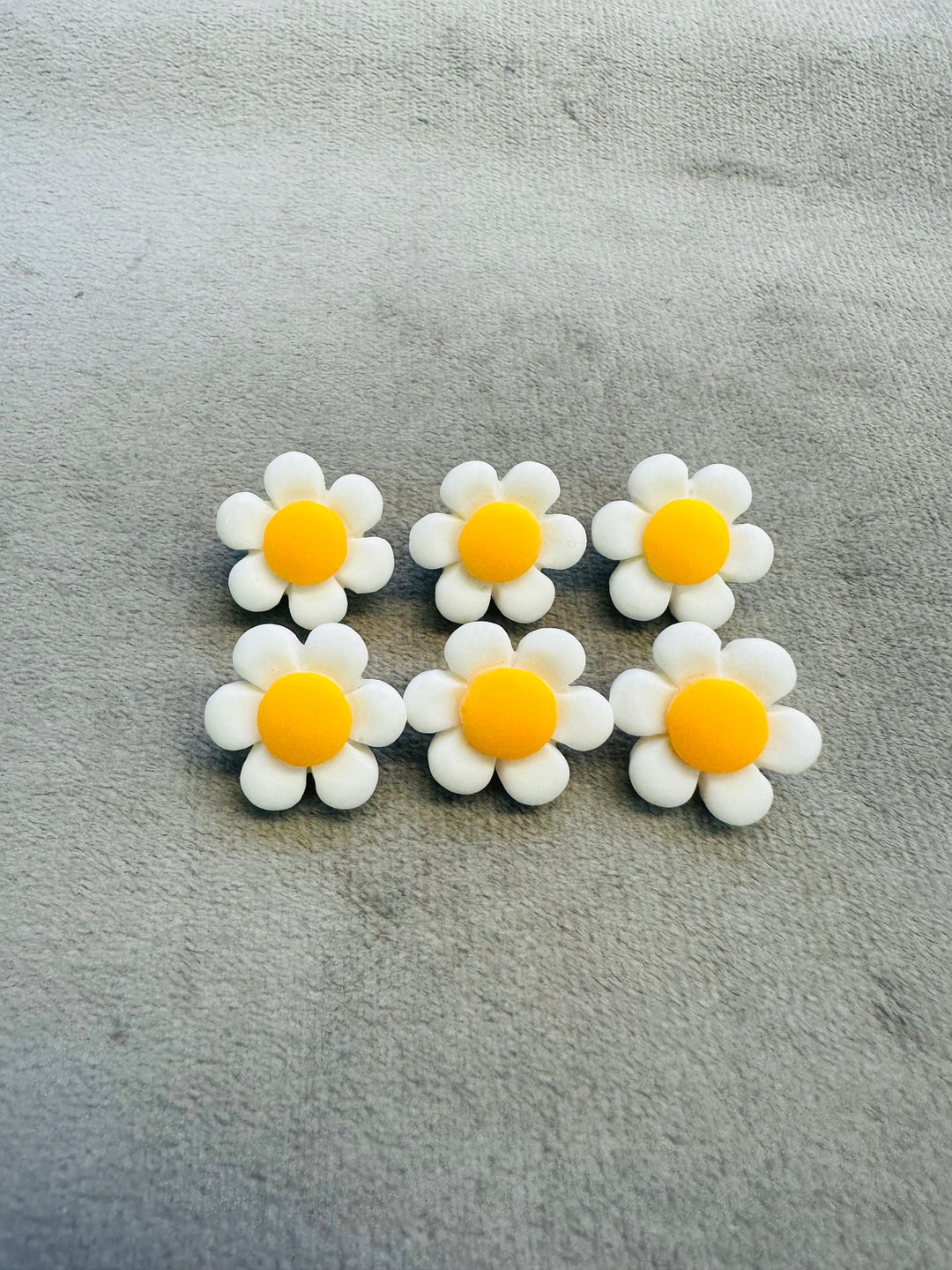Daisy Buttons White and Yellow 17mm a Set of 6 - Etsy