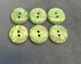 Iridescent Buttons Navy and Jade by Dill 18mm a Set of 6 - Etsy