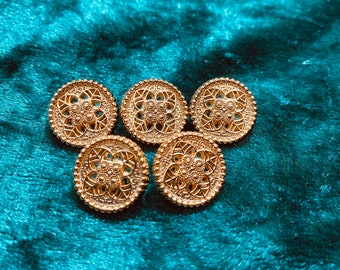 Gold Tone Buttons | Etsy