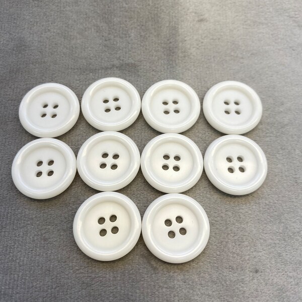 White Buttons - Etsy