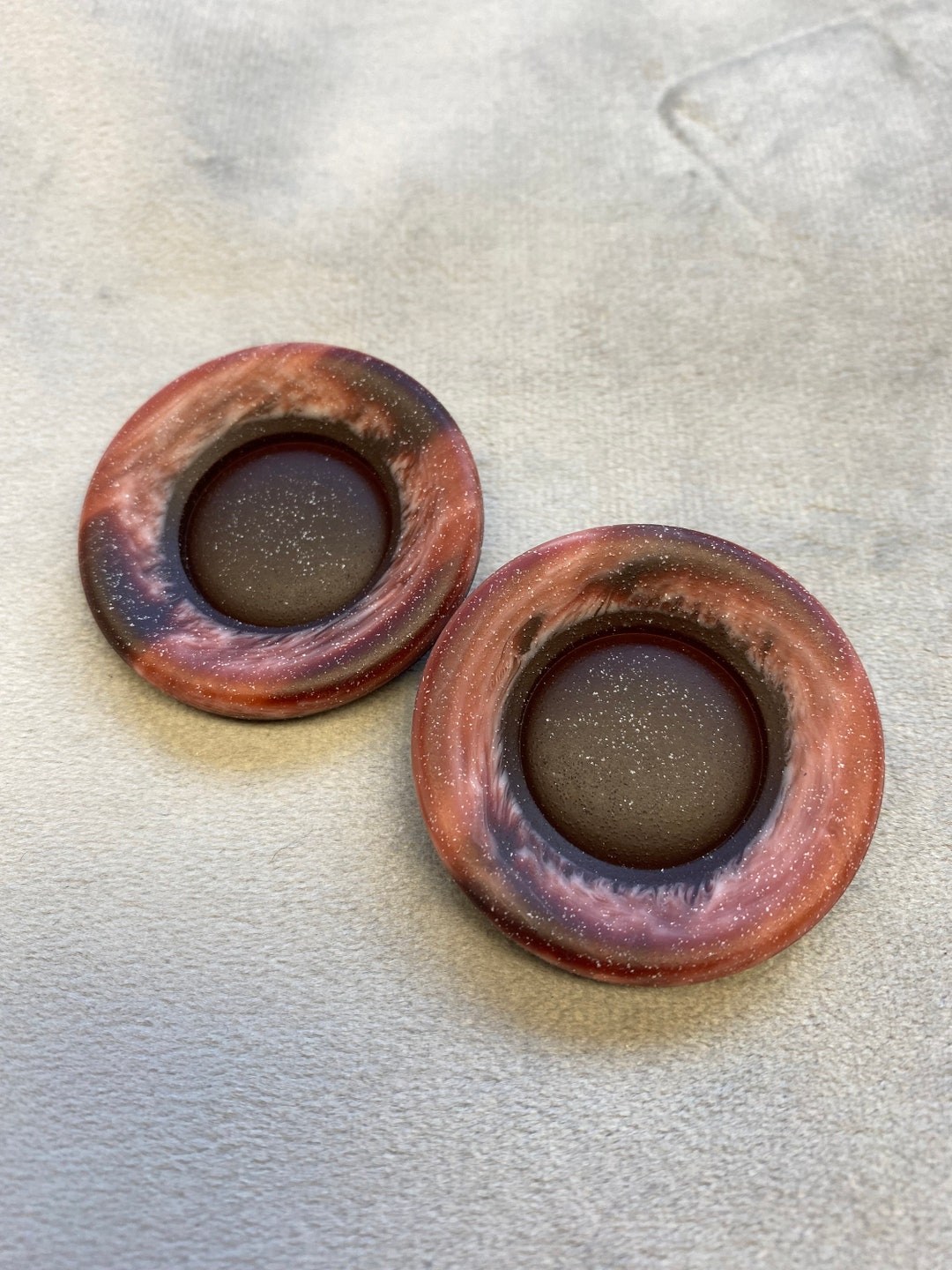 Textured Buttons Burgundy Shaded Design 43mm a Set of 2 - Etsy