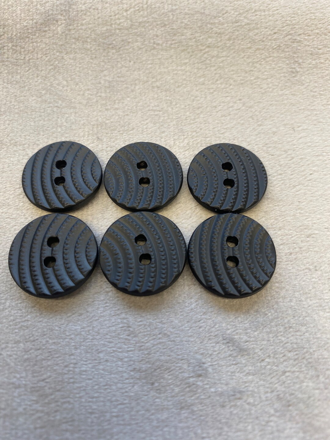 Textured Buttons Black Matt Finish 17mm a Set of 6 - Etsy
