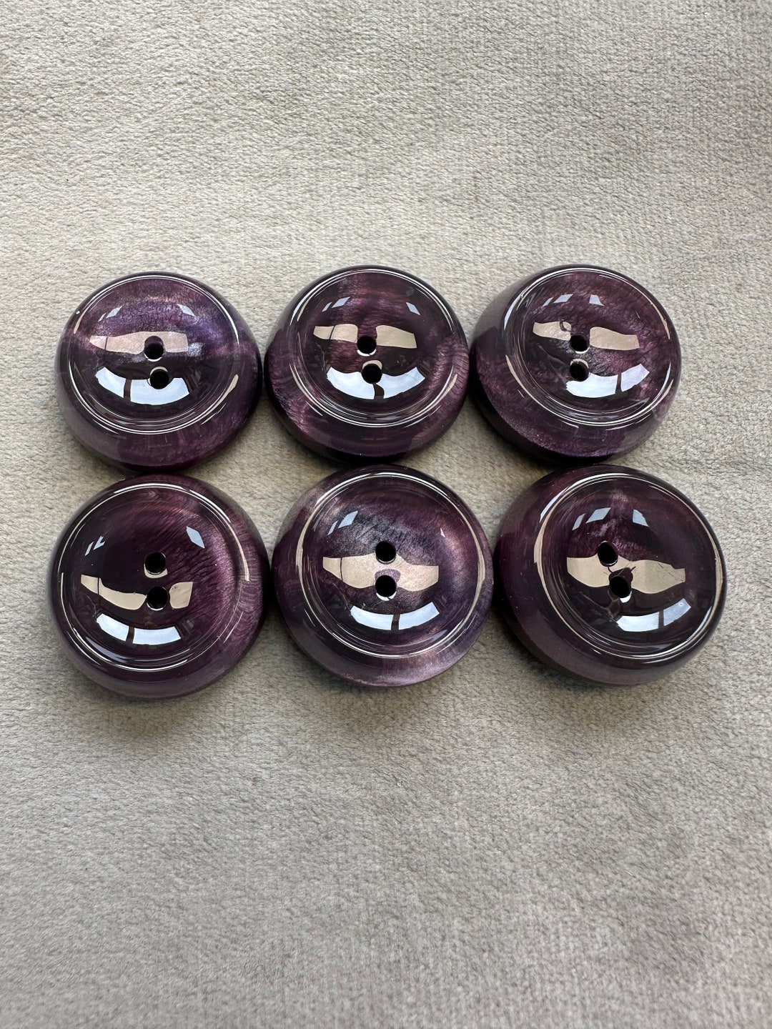Purple Buttons 28mm Ombre Chunky Design a Set of 6 - Etsy