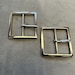 Metal Buckle Silver-tone Square Design With a Prong to Fit a Belt 35mm ...