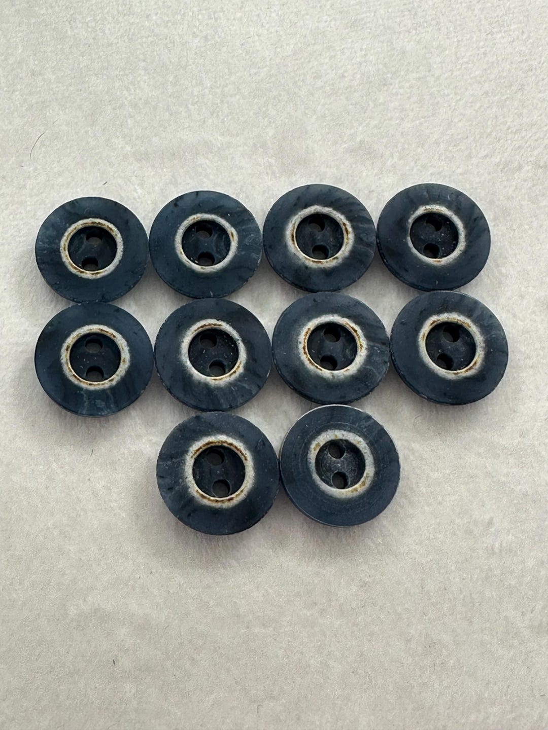 Deep Blue Buttons 15mm a Set of Ten With an Ombre Finish - Etsy