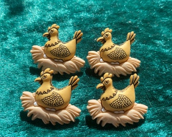 Chicken Buttons - Etsy