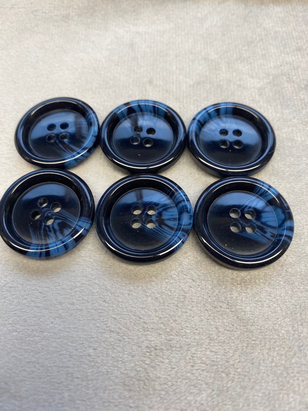 Navy Blue Ombre Suit Buttons: Glossy Finish, Set of 6, 25mm - Etsy
