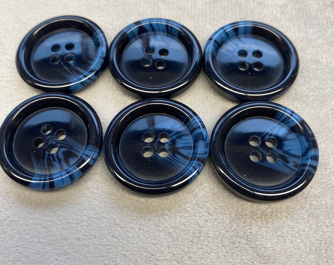 Navy Blue Ombre Suit Buttons: Glossy Finish, Set of 6, 25mm - Etsy