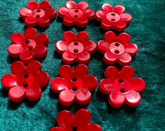 Red Buttons | Etsy