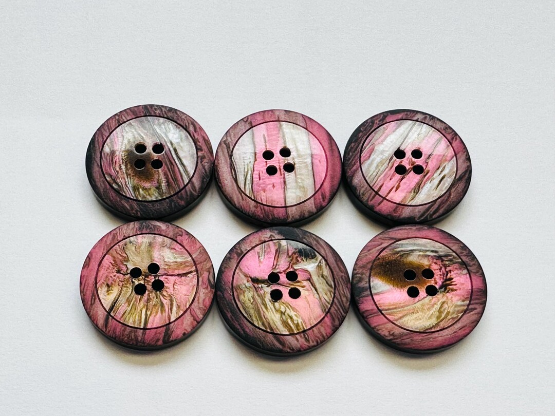 Cerise Pink Buttons 23mm Ombre Effect Sold as a Set of Six Buttons - Etsy