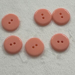 Peach Buttons 19mm a Set of 6 With a Pearly Finish. - Etsy