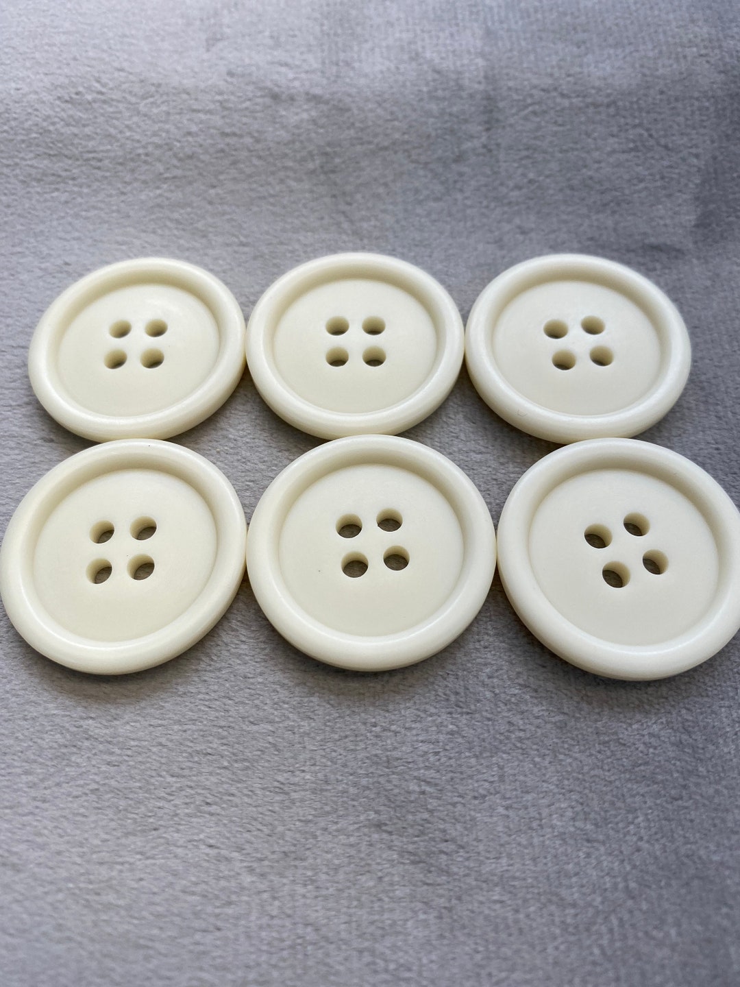Matt Buttons Cream Classic Design 27mm a Set of 6 - Etsy UK