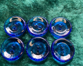 Blue Glass Buttons | Etsy