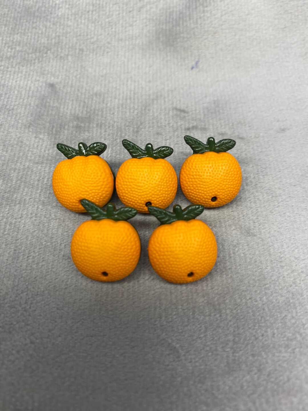 Orange Fruit Buttons With Green Leaves 14mm X 16mm a Set of 5 - Etsy