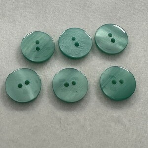 Mint Green Buttons 18mm a Set of 6 With a Pearly Finish - Etsy