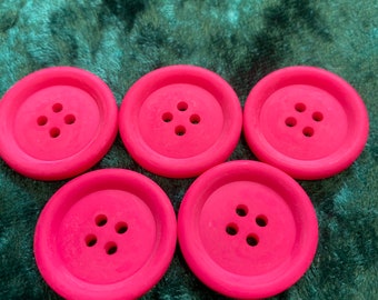 Hot Pink Buttons | Etsy
