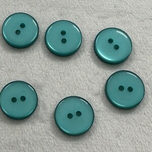 Teal Buttons 15mm With an Etched Flower Design, Two-hole Sew-through ...