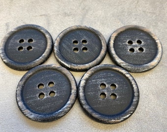 Sparkly Buttons Black Textured Design 18mm a Set of 6 - Etsy