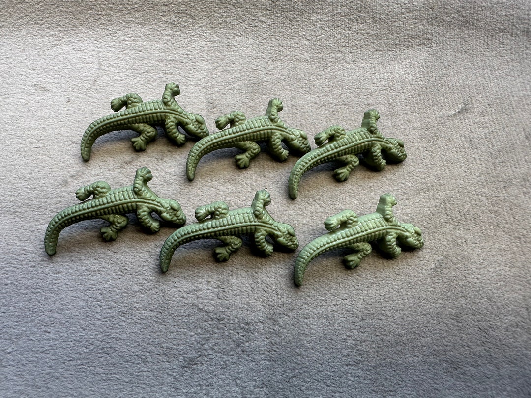 Lizard Buttons Green 30mm X 13mm a Set of 6 - Etsy
