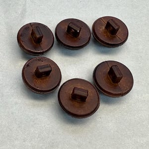 Brown Buttons 15mm a Set of Six Mock Croc Design - Etsy