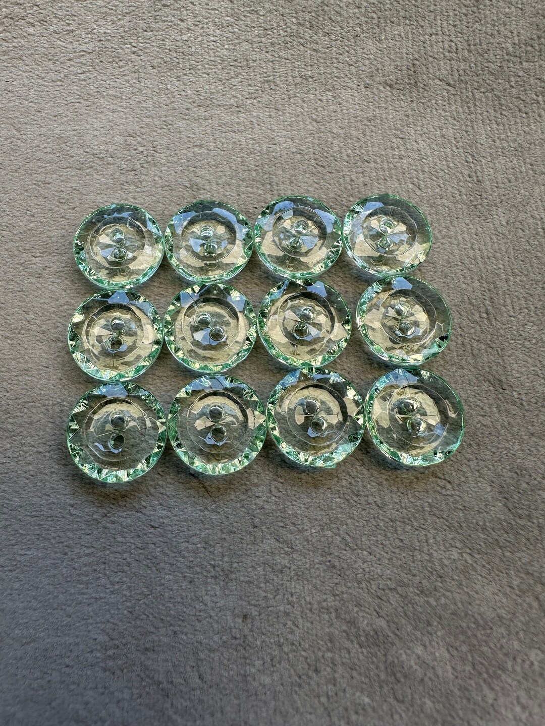 Sparkly Buttons Mint Green Clear Effect 13mm a Set of 12 - Etsy