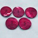 Cerise Shell Buttons 34mm a Set of 5 With an Iridescent Finish Eco - Etsy