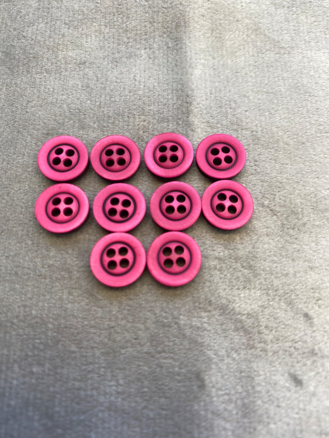 Matt Buttons Cerise and Black 10mm a Set of 10 - Etsy