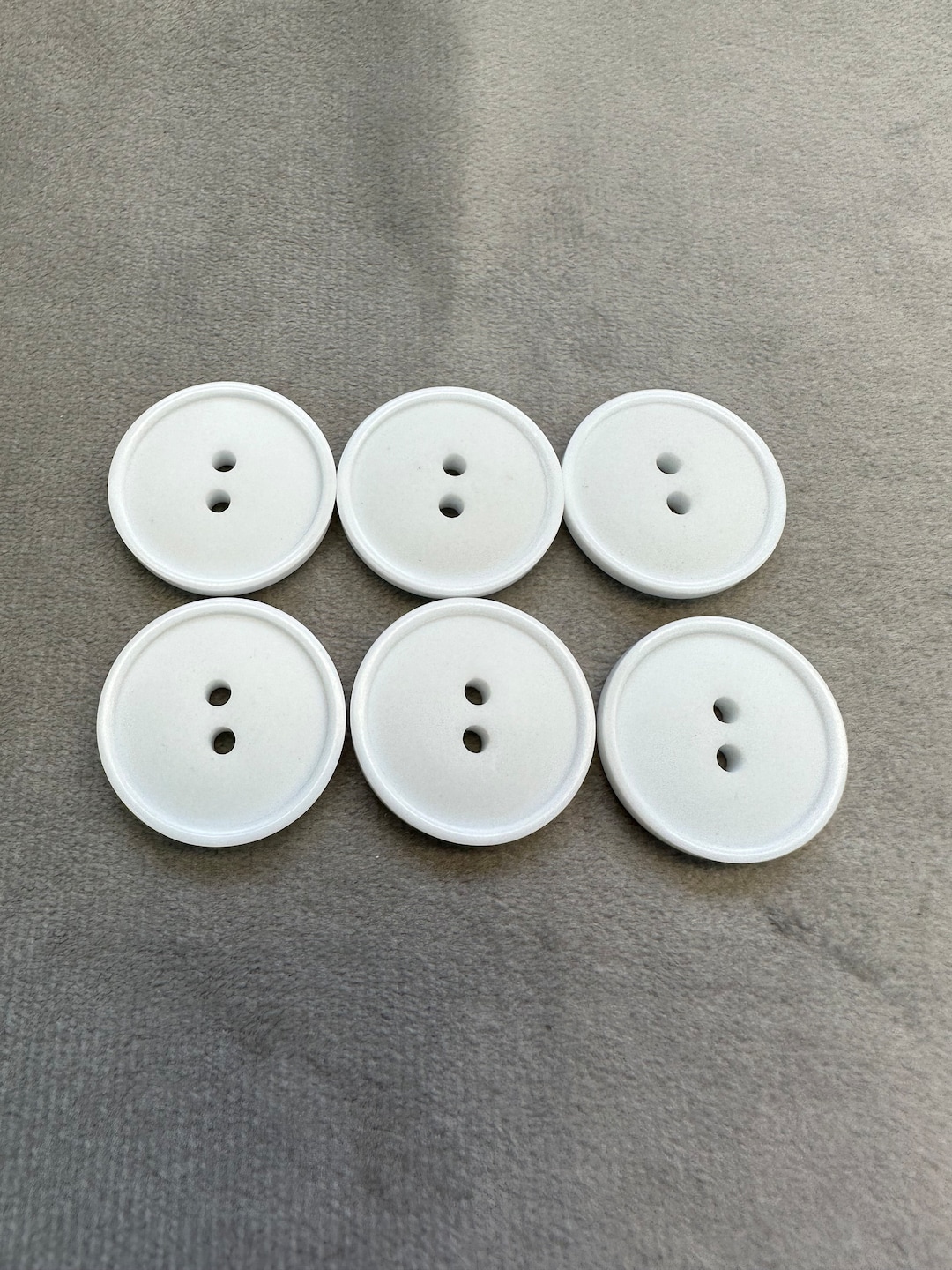 Matt Buttons White Border Design 23mm a Set of 6 - Etsy