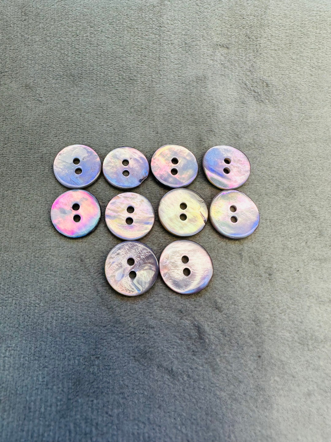 Shell Buttons Lilac Iridescent Finish 12mm a Set of 10 - Etsy