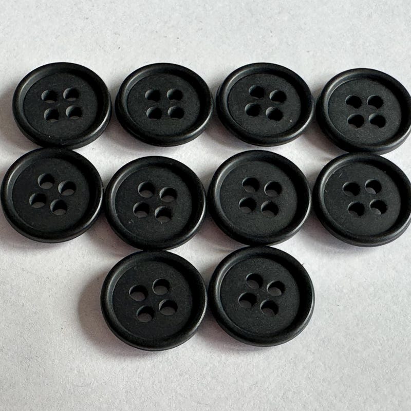 Vintage Buttons Black 15mm - Etsy UK