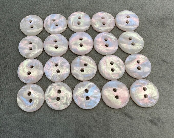 Pink Eco Buttons 18mm a Set of Six Recycled Eggshell and Polyester - Etsy