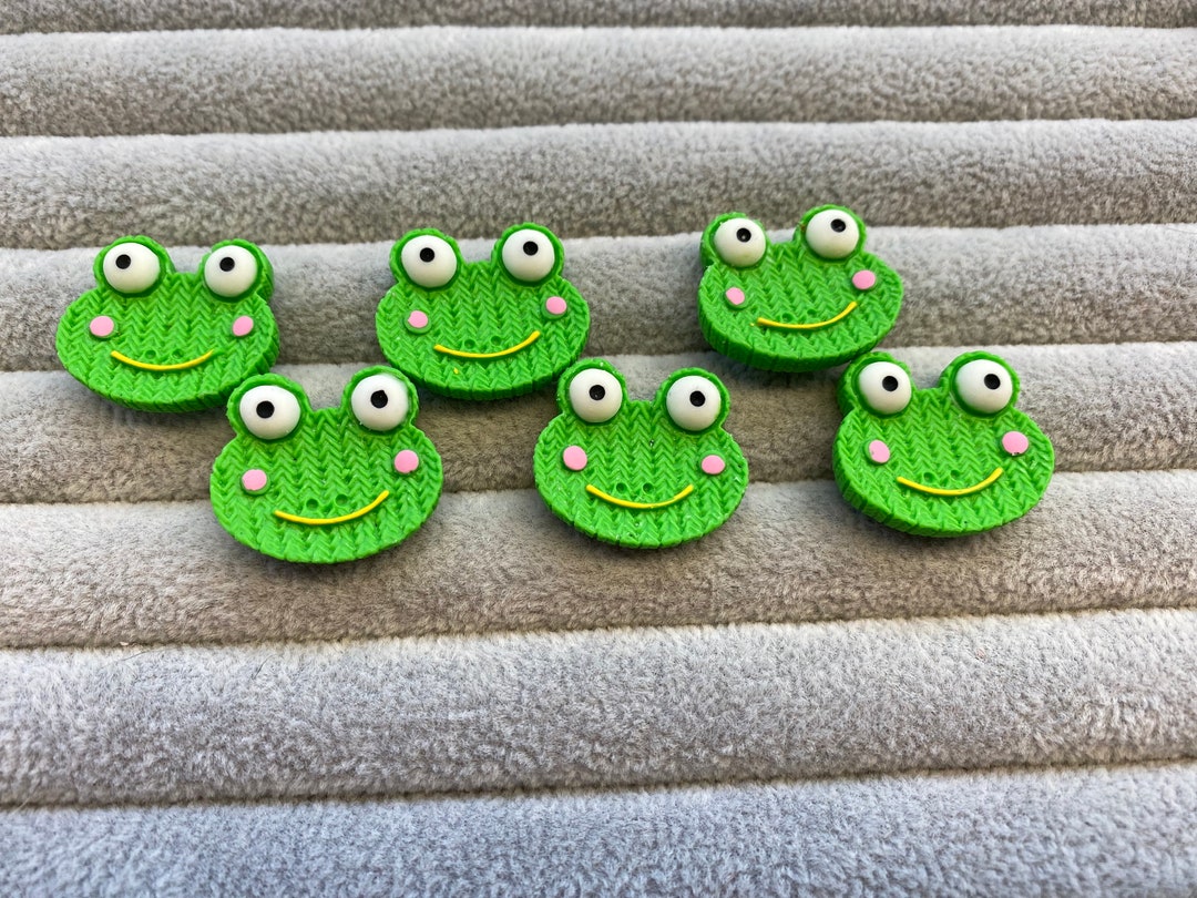 Frog Buttons Green in a Faux Knit Style 23mm a Set of 6 - Etsy