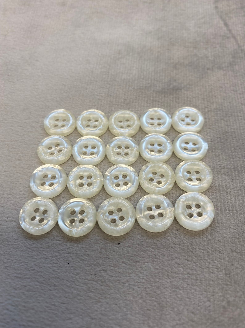 Pearly Buttons Cream 12mm a Set of 20 - Etsy Australia
