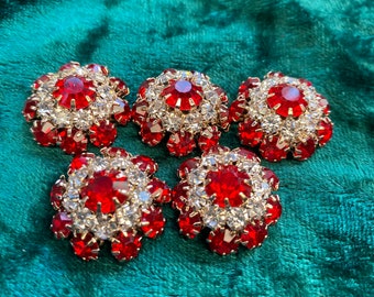 Silver Rhinestone Buttons - Etsy