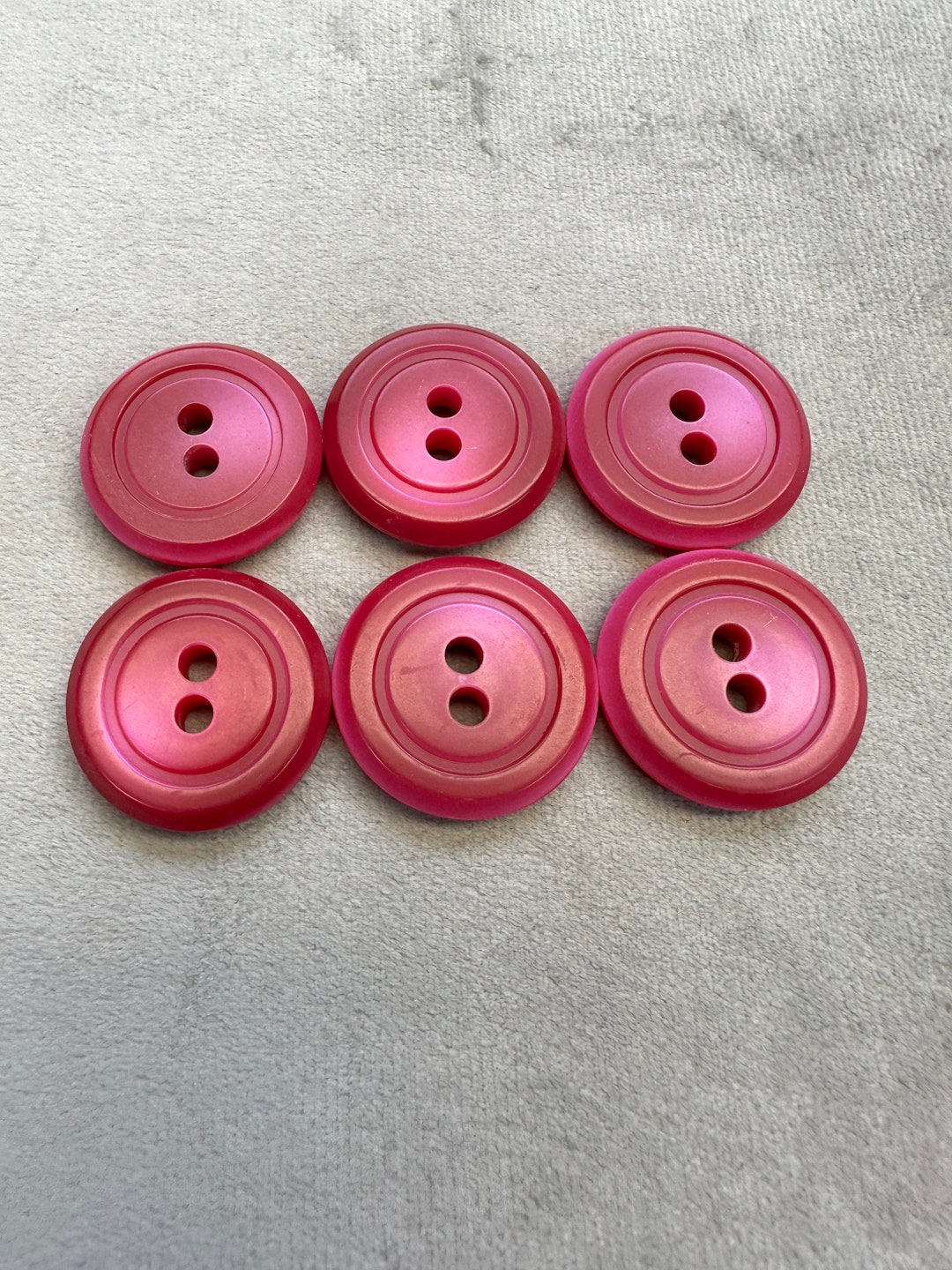 Ombre Buttons Cerise Pink Border Design 28mm a Set of 6 - Etsy UK