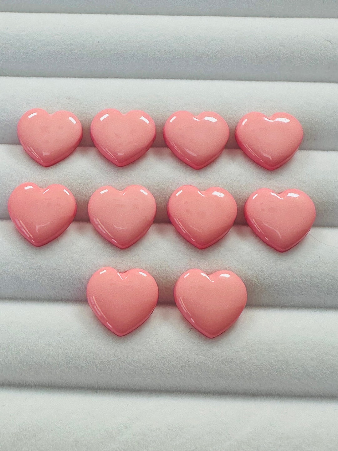 Pink Heart Buttons 13mm a Set of 10 on a Shank With a Glossy Finish. - Etsy