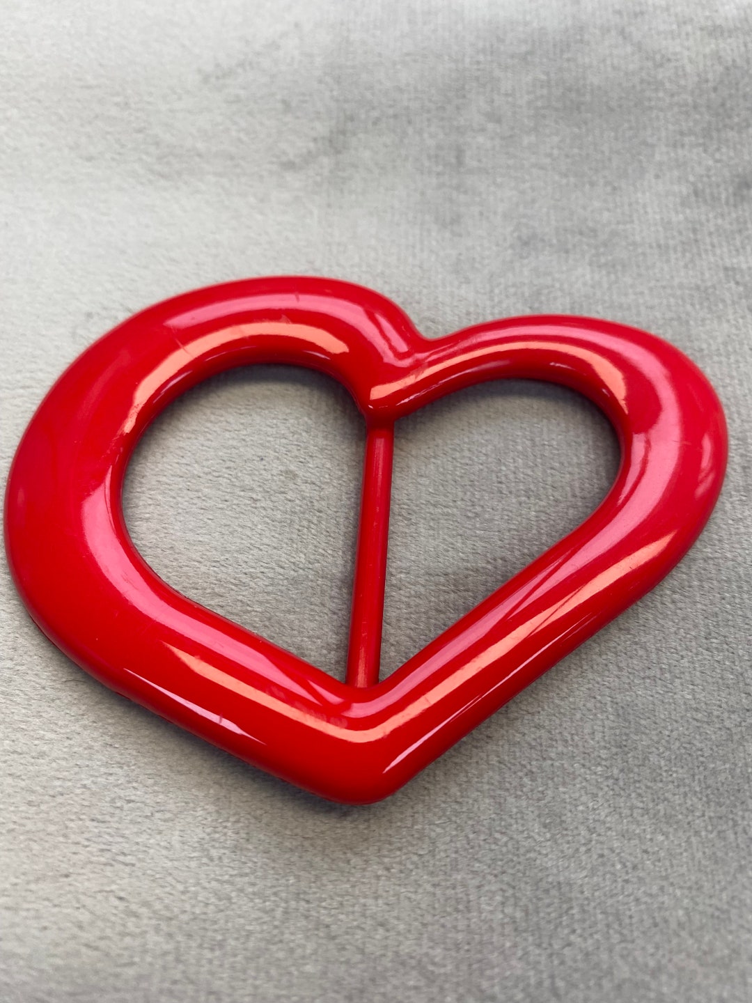 Heart Buckle Red Glossy Finish to Fit a Belt 33mm - Etsy